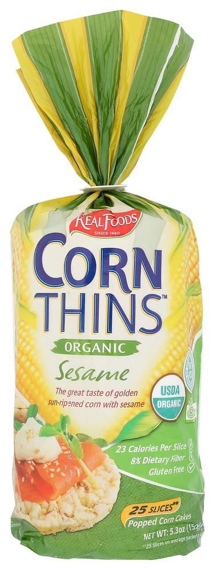 REAL FOODS CORN THIN SESAME ORG, AIS1 5.3 OZ (6 pack) - Walmart.com