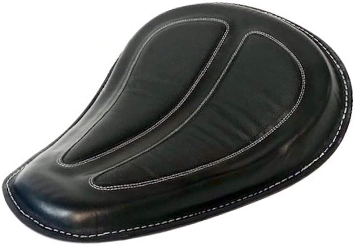 REAL Genuine Leather Black SOLO Spring Seat HARLEY DAVIDSON Softail ...
