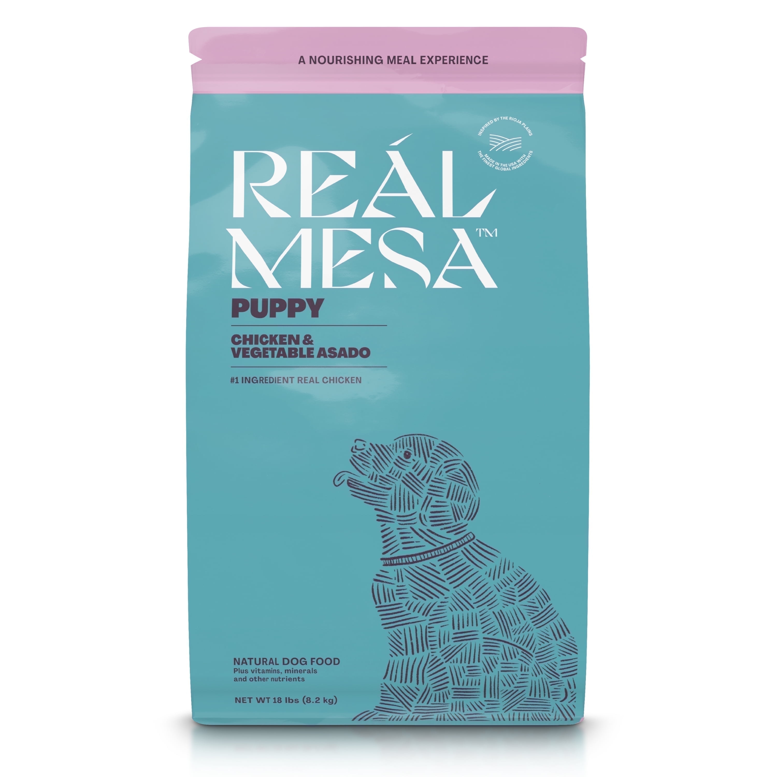 REAL MESA Chicken & Vegetable Asado Dry Puppy Food, 18 lb Bag - Walmart.com
