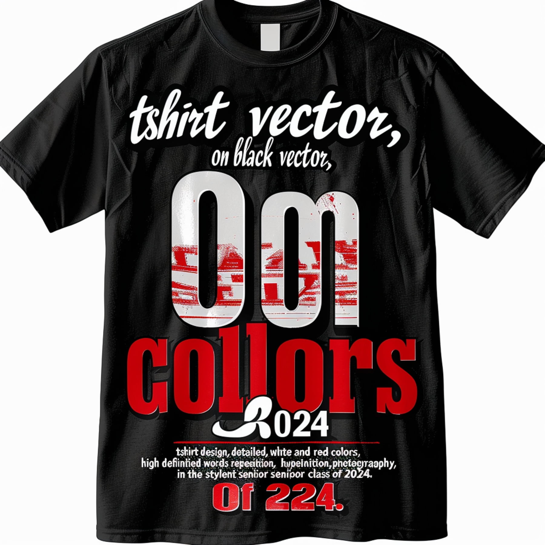 REAL Transient Senior Class of 2024 Black TShirt Design in White and ...