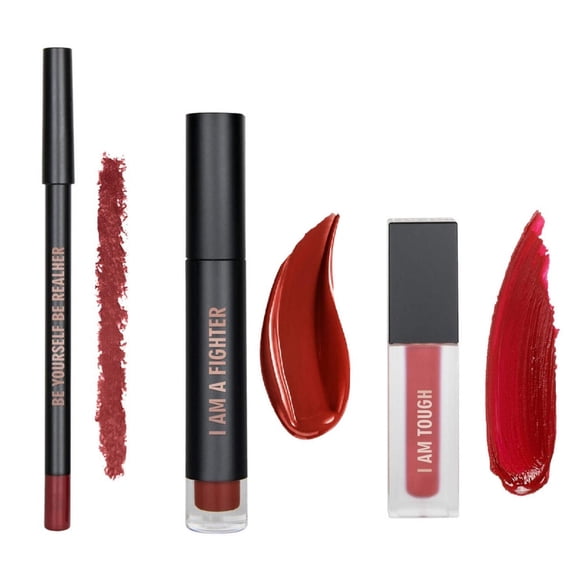 REALHER Lip Kit, I Am Fabulous, Deep Reds, Includes Lip Liner, Liquid ...