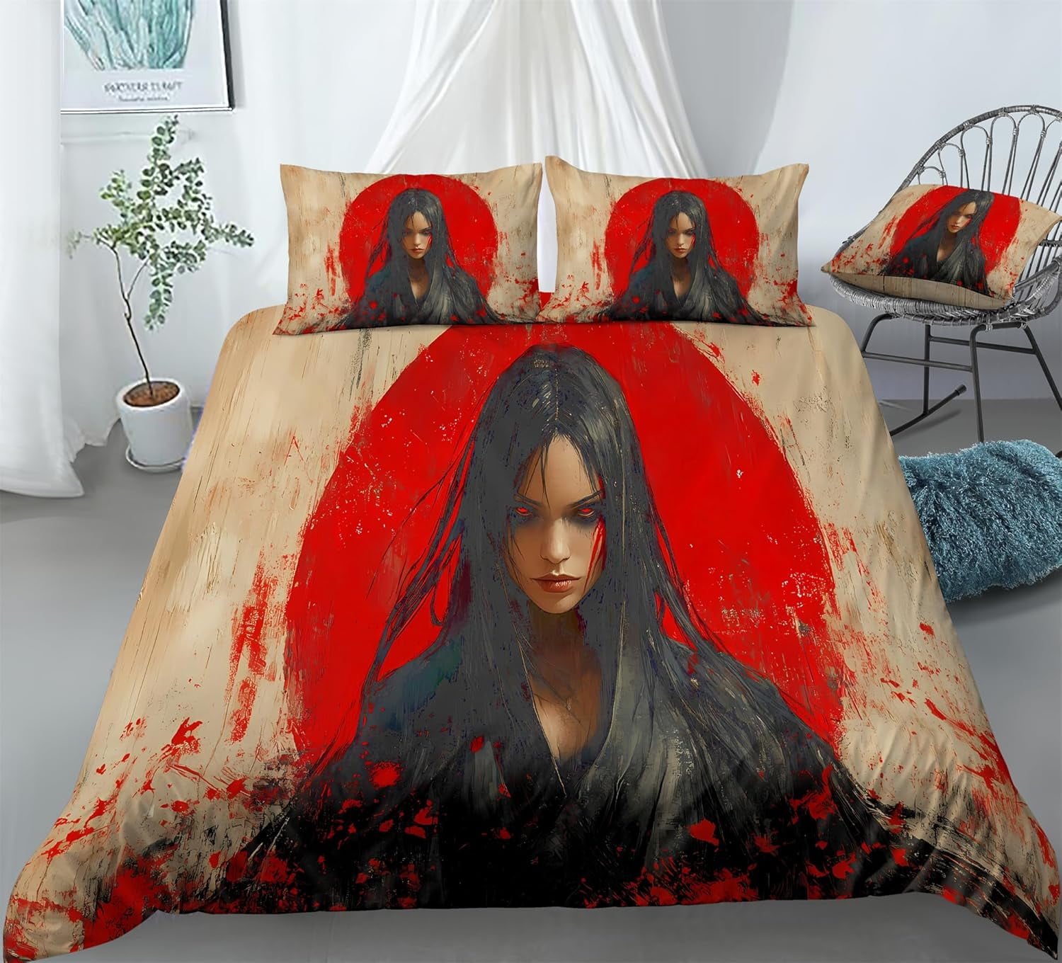 REALIN Japanese Ninja Art Bedding Japanese Martial Arts Culture Duvet ...