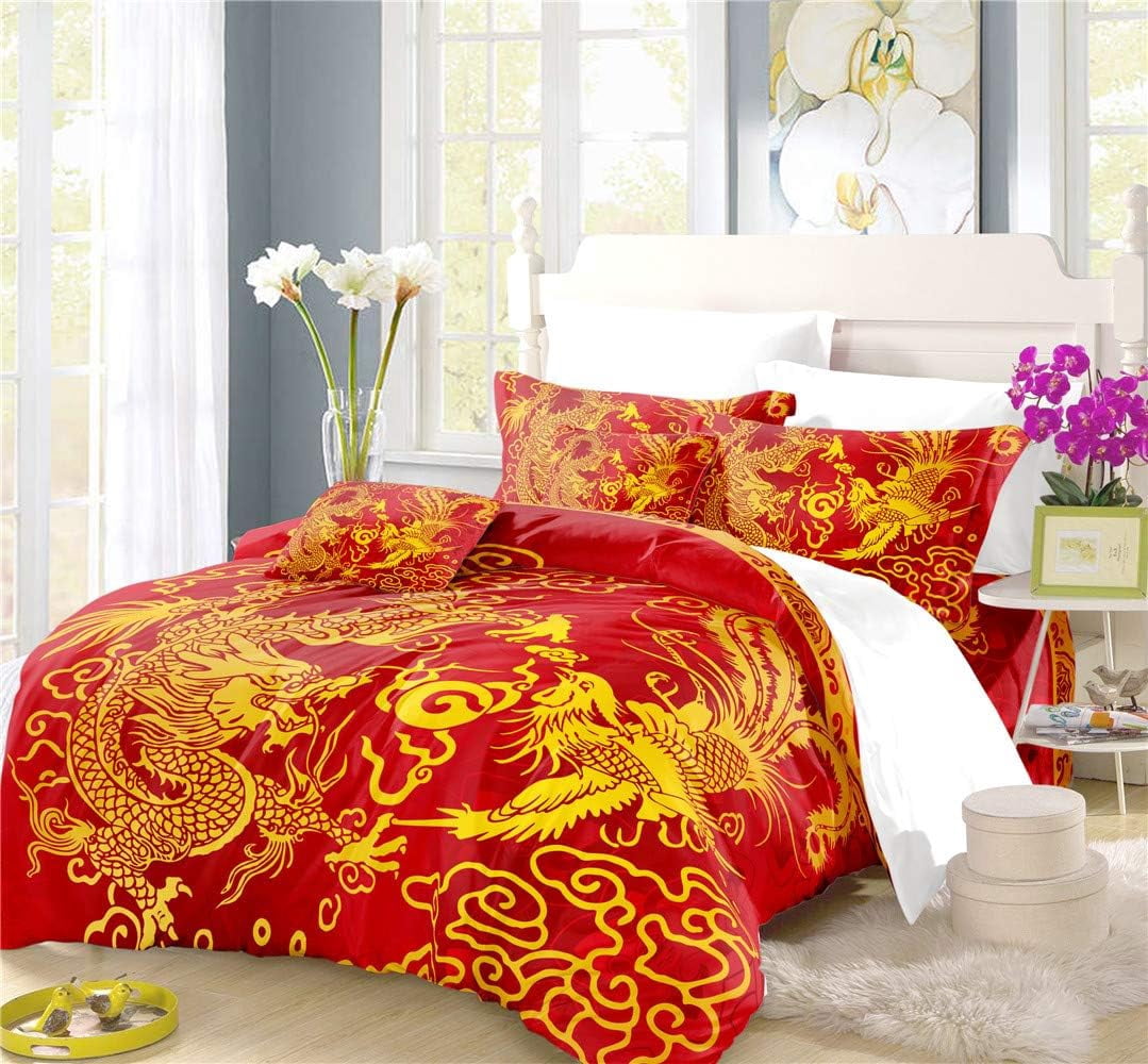REALIN Mountain Forest Natural Scenery Duvet Cover Set Mountain Sunset ...