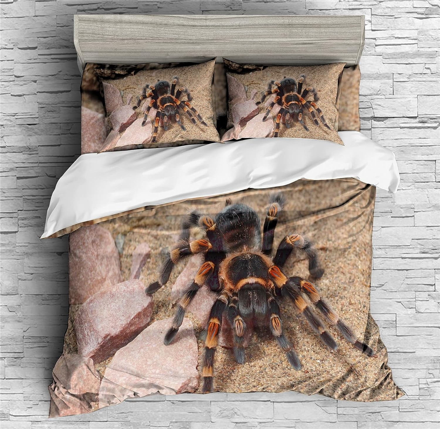 REALIN Red Spider Tarantula Bedding Spider Web Insect Theme Duvet Cover ...
