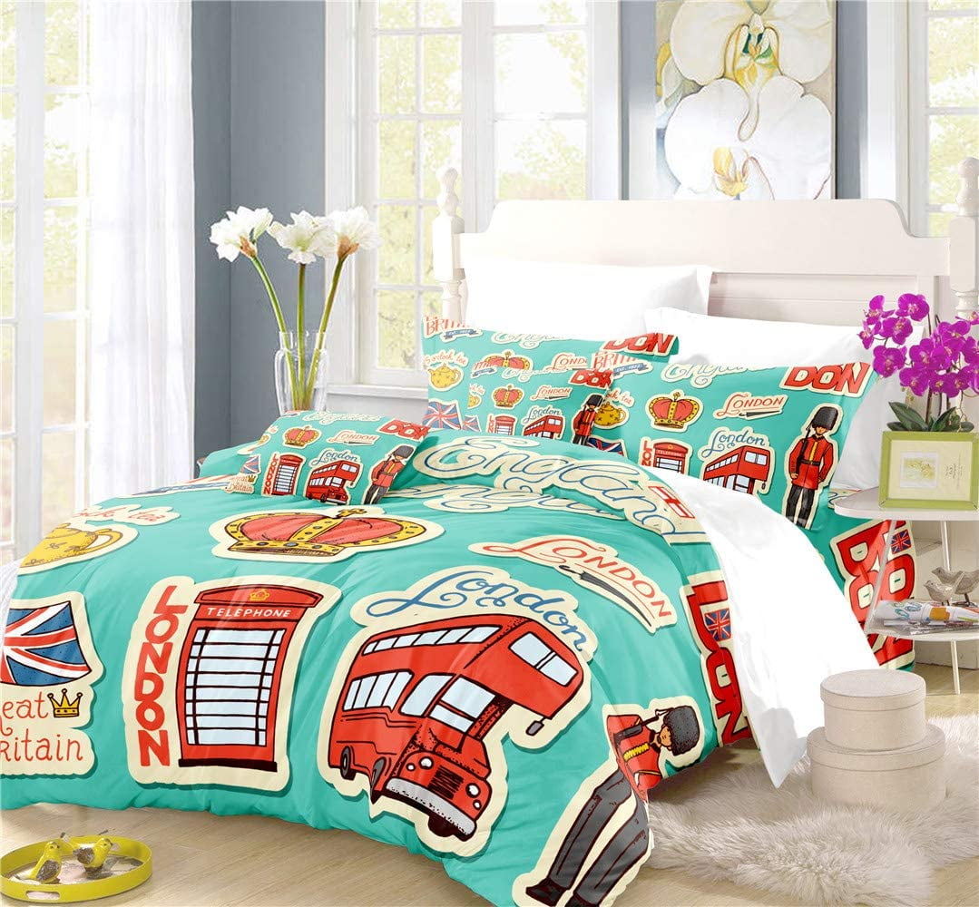 REALIN The Union Flag Duvet Cover Set The Union Jack Bedding Household ...