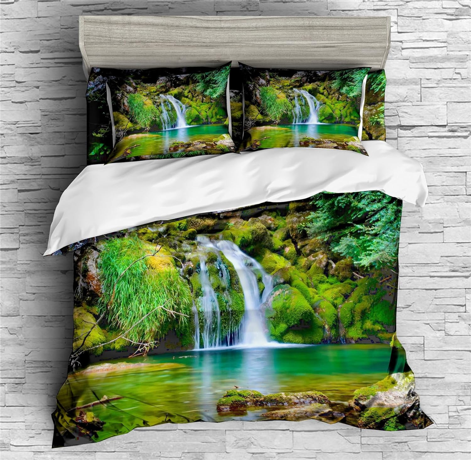 REALIN Waterfalls Woods Bedding Wonderland Forest Fantasy Woods Duvet ...