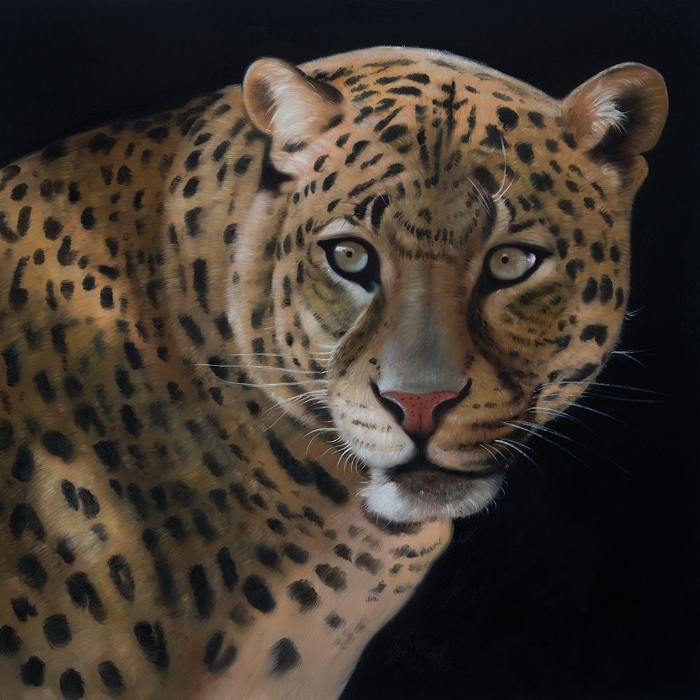 REALISTIC FIERCE LEOPARD Poster Print by Atelier B Art Studio - Walmart.com