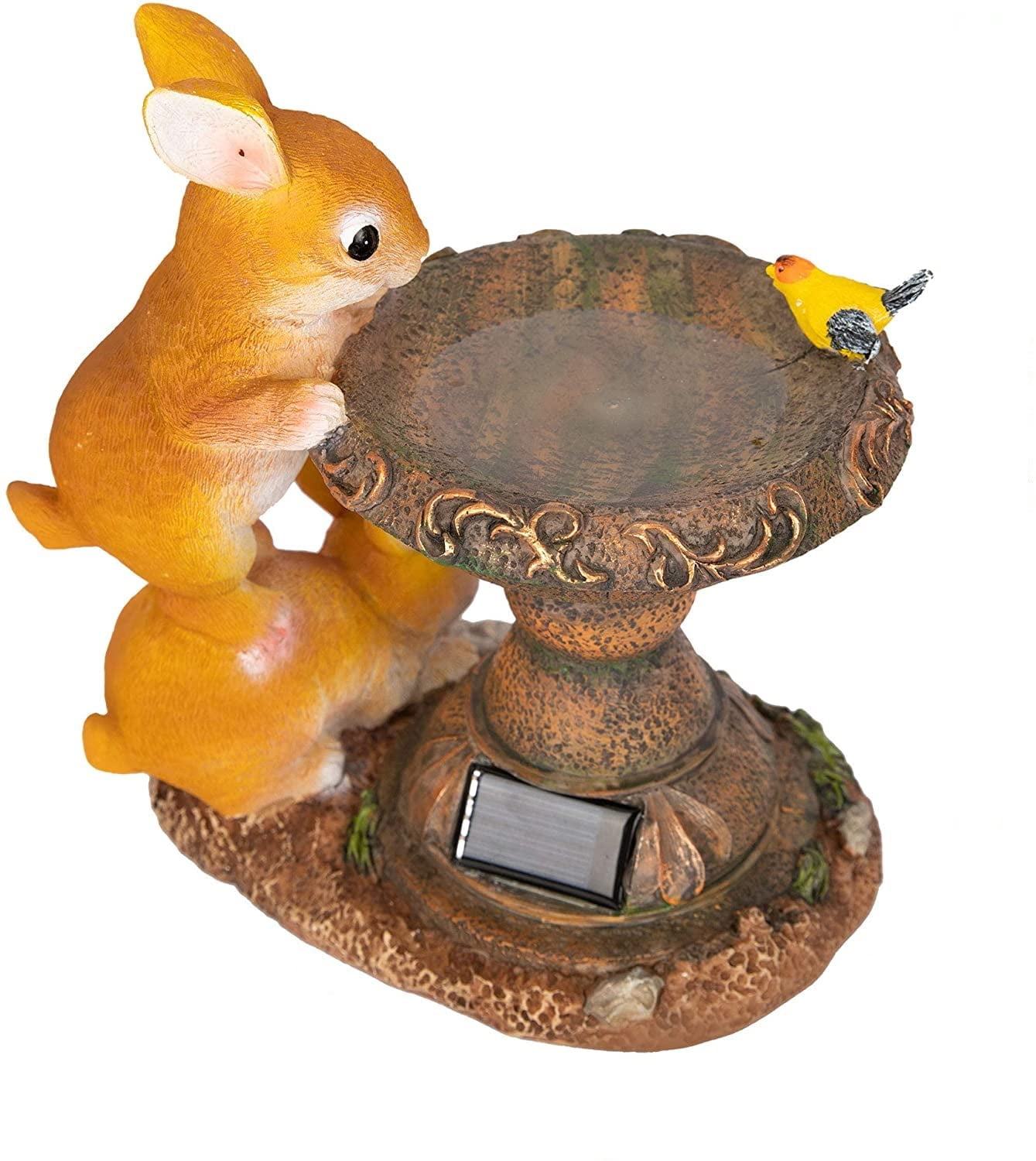 REALPETALED Garden Bunny Statues, Solar Garden Statue Outdoor Decor ...