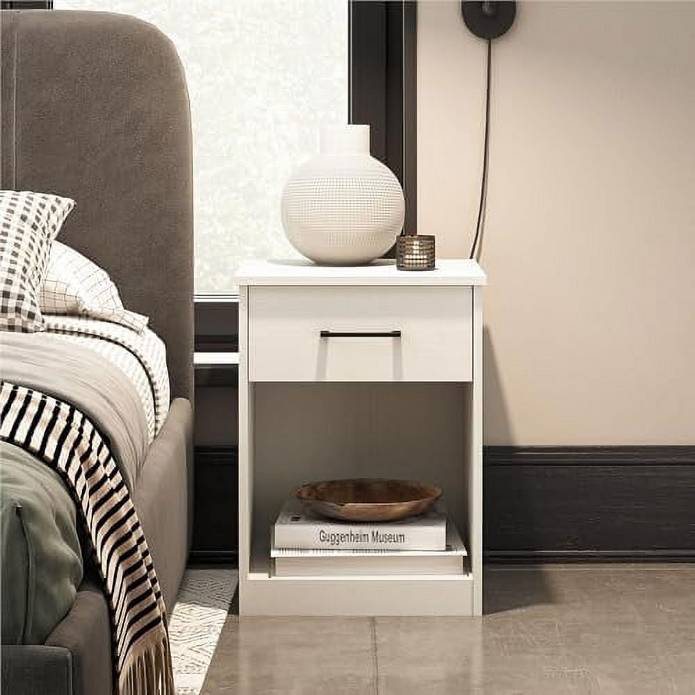 Easy Build Pearson Nightstand with Drawer, White - Walmart.com
