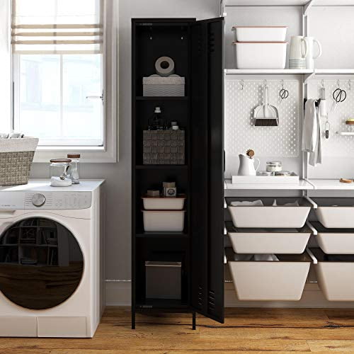 REALROOMS Shadwick 1 Door Tall Single Metal Locker Style Storage ...