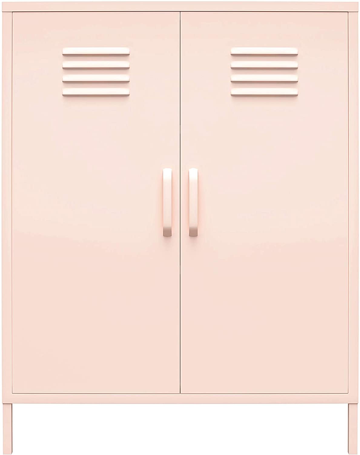 REALROOMS Shadwick 2 Door Metal Locker Style Storage Accent Cabinet ...