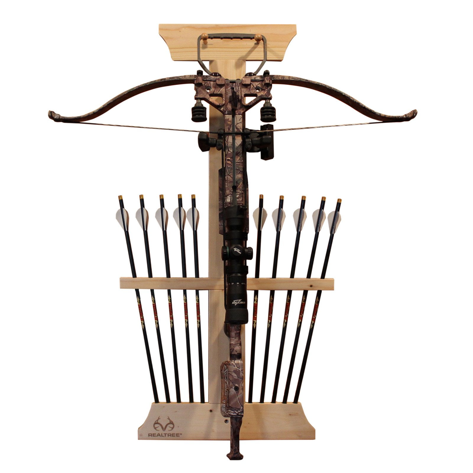 REALTREE 1 Crossbow 10 Arrow Wooden Storage Rack - Walmart.com