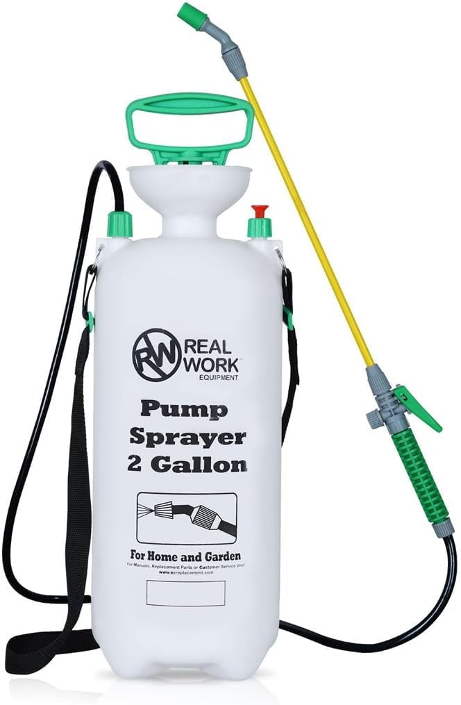 REALWORK 2-Gallon Handheld Tank Sprayer with Easy-Carry Shoulder Strap ...