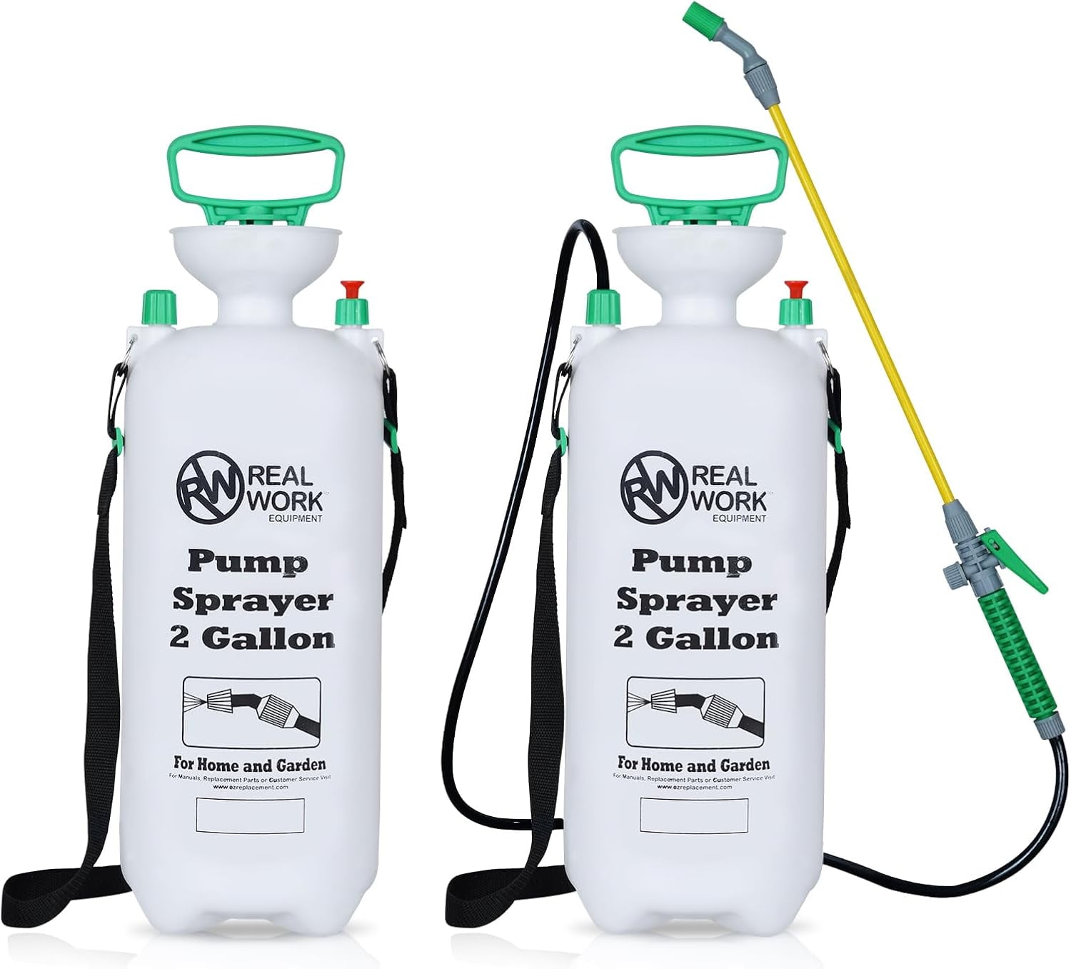 REALWORK 2pk 2-Gallon Handheld Tank Sprayer with Easy-Carry Shoulder ...