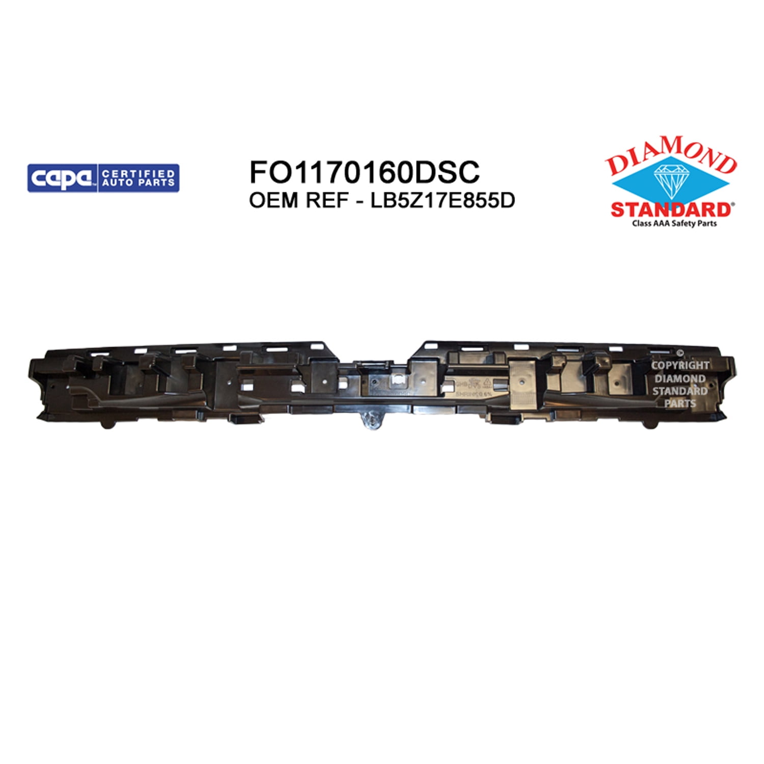 REAR BUMPER IMPACT ABSORBER; MADE OF ASA PLASTIC - Walmart.com