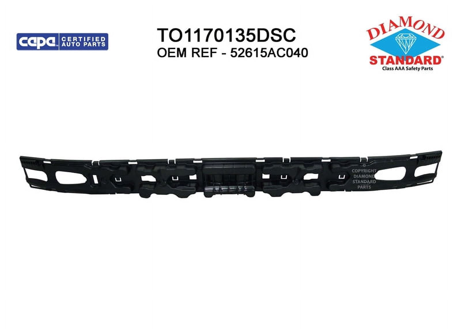 REAR BUMPER IMPACT ABSORBER; MADE OF PC PLASTIC - Walmart.com