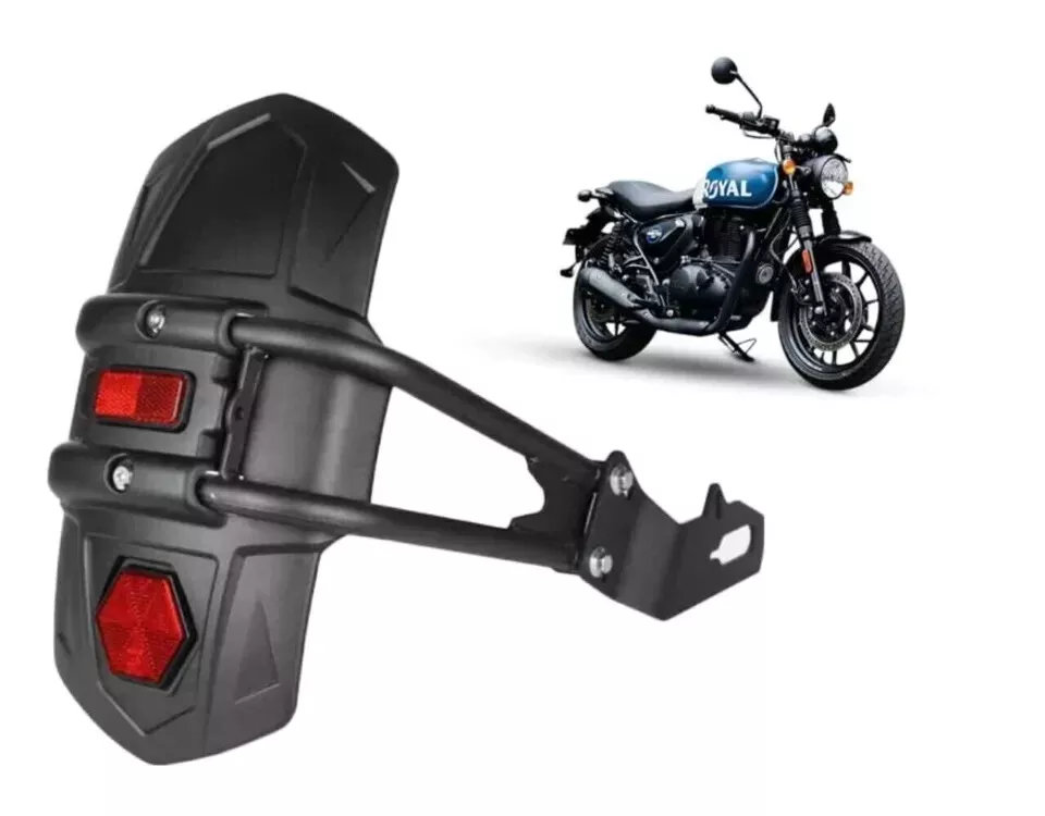 REAR MUDGAURD HUGGER MATT BLACK FOR ROYAL ENFIELD HUNTER 350, in Black ...