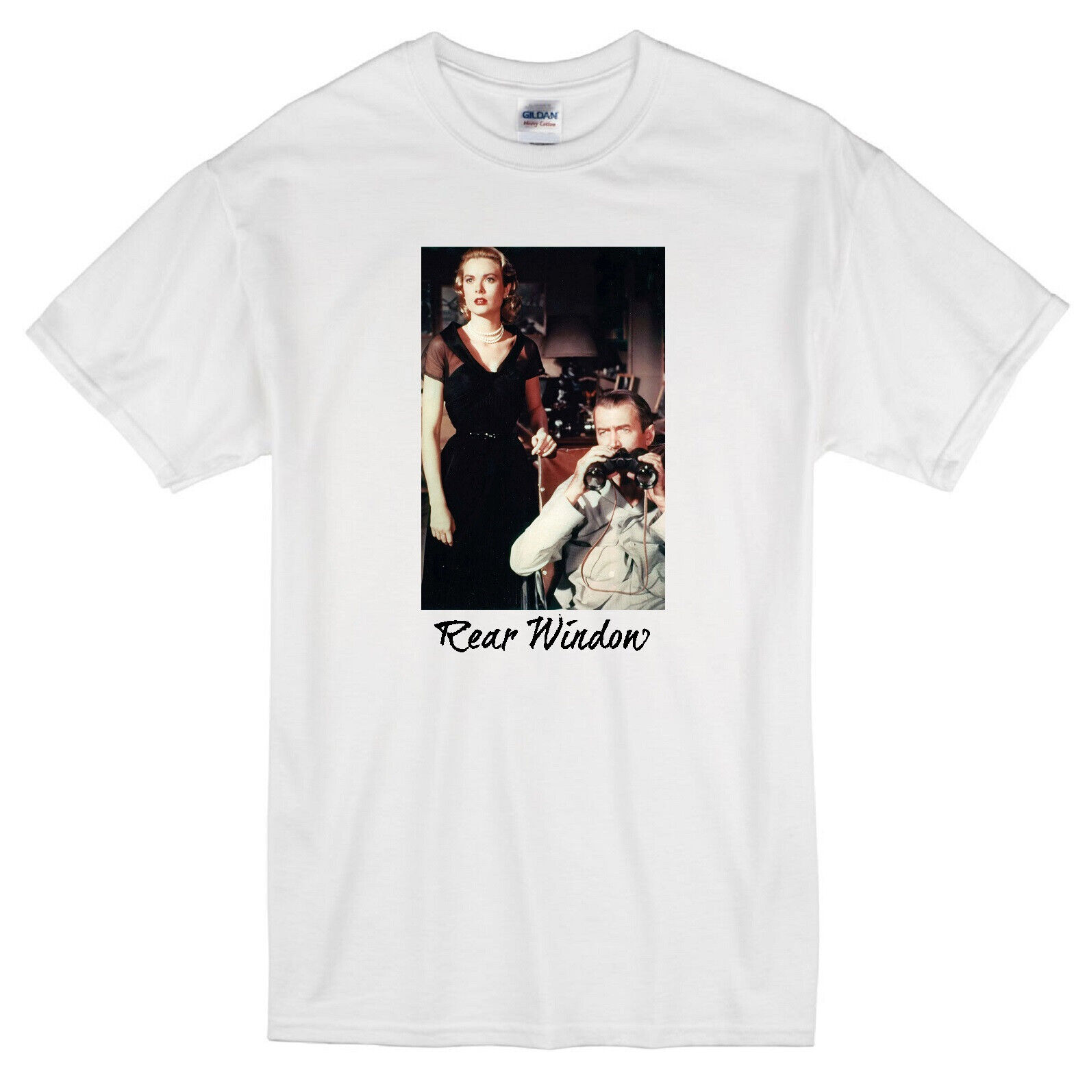REAR WINDOW JIMMY STEWART GRACE KELLY ALFRED HITCHCOCK 1954 MOVIE WHITE ...