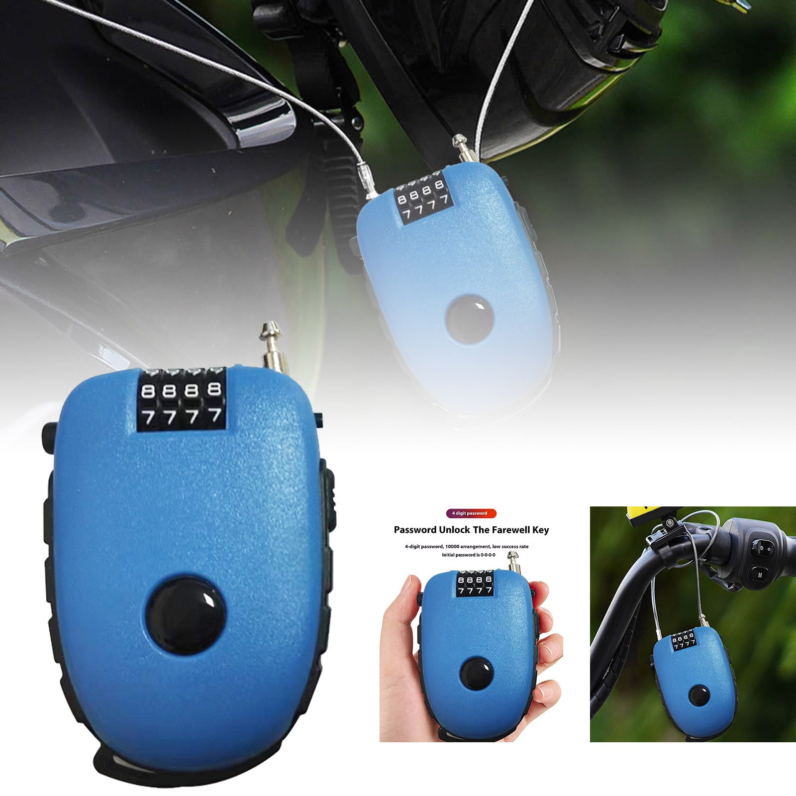 REASONCOOL Combination Lock Lock With 70 Cm Long Individual Number Code ...