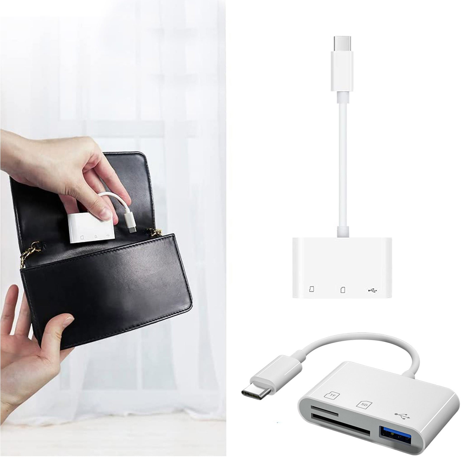 REASONCOOL Mobile Phone TF/SD Card Reader Type C Three In One USB ...