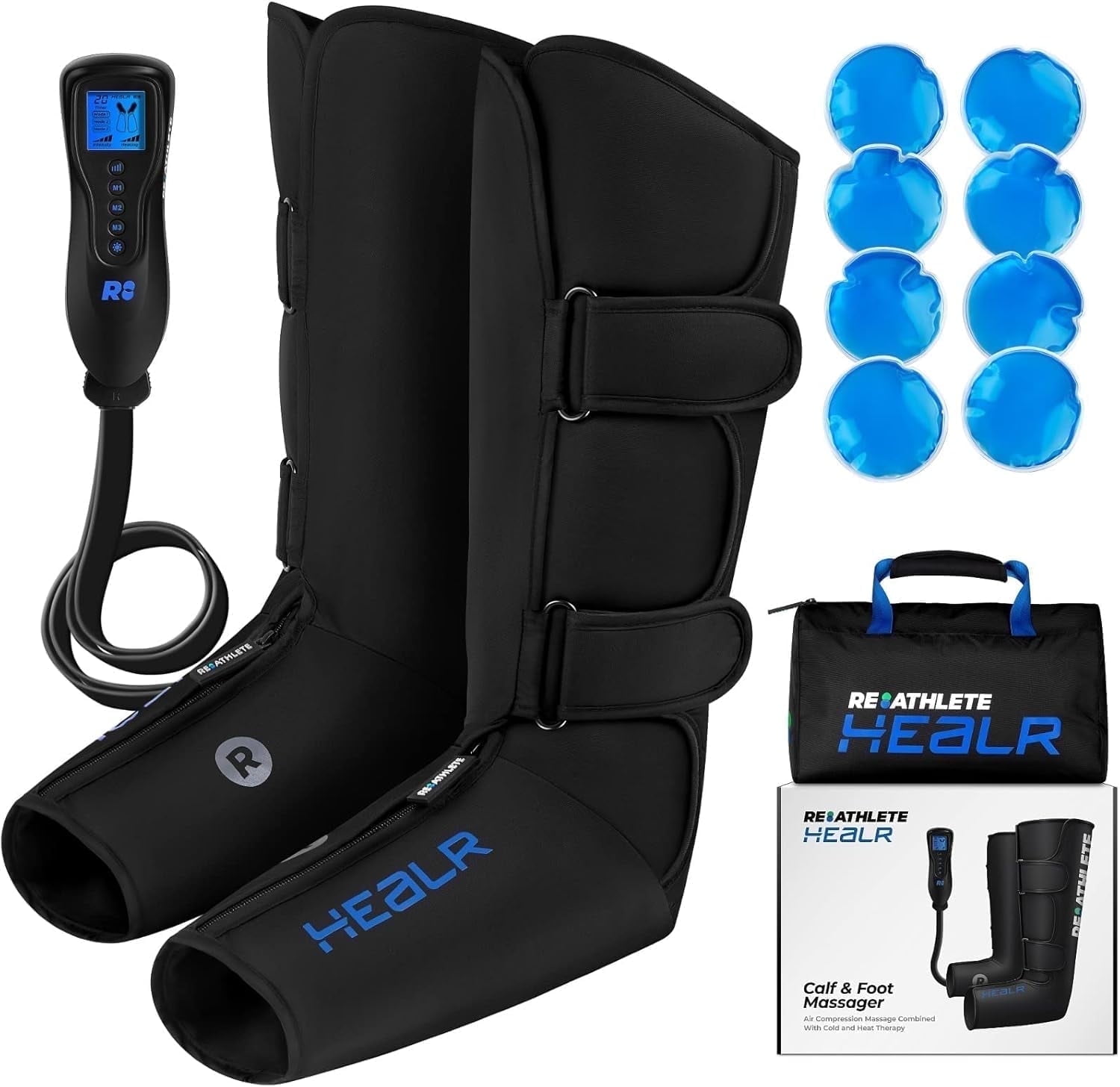 REATHLETE HEALR Leg Compression Boots, Foot and Calf Massager, Heat ...