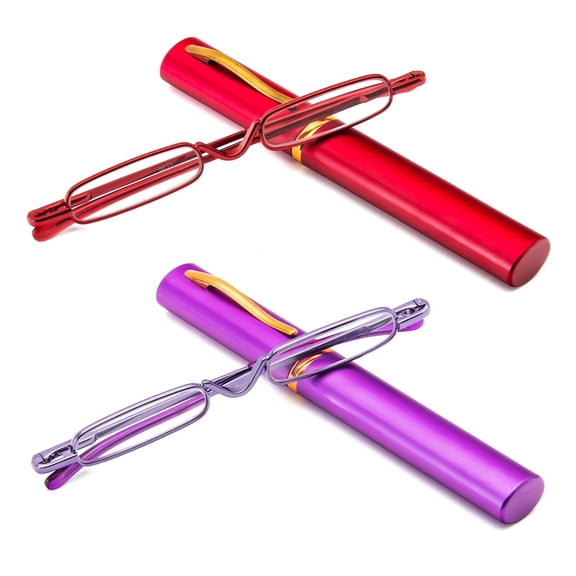 3 Pack Mini Slim Pen Reading Glasses - Compact Readers with Pen Clip ...