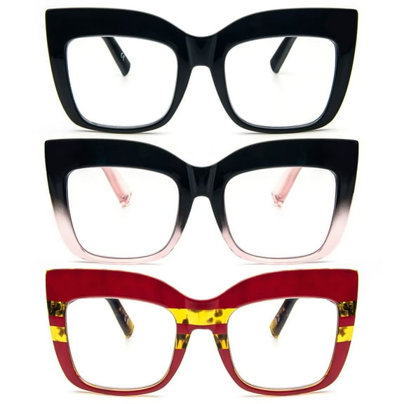 6 Pack Cat Eye Reading Glasses for Women Fashion Cute Blue Light ...