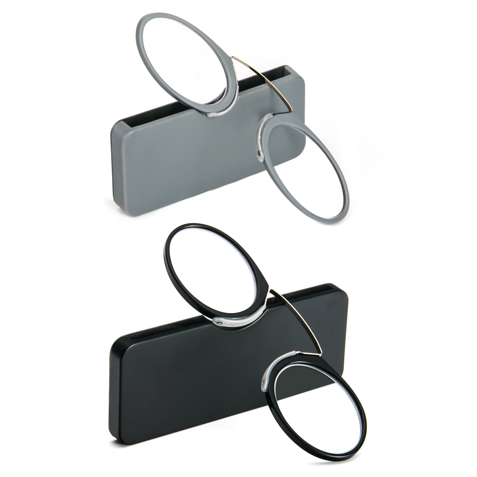 REAVEE Mini Armless Reading Glasses Clip on Nose for Men Women 2 Pack ...