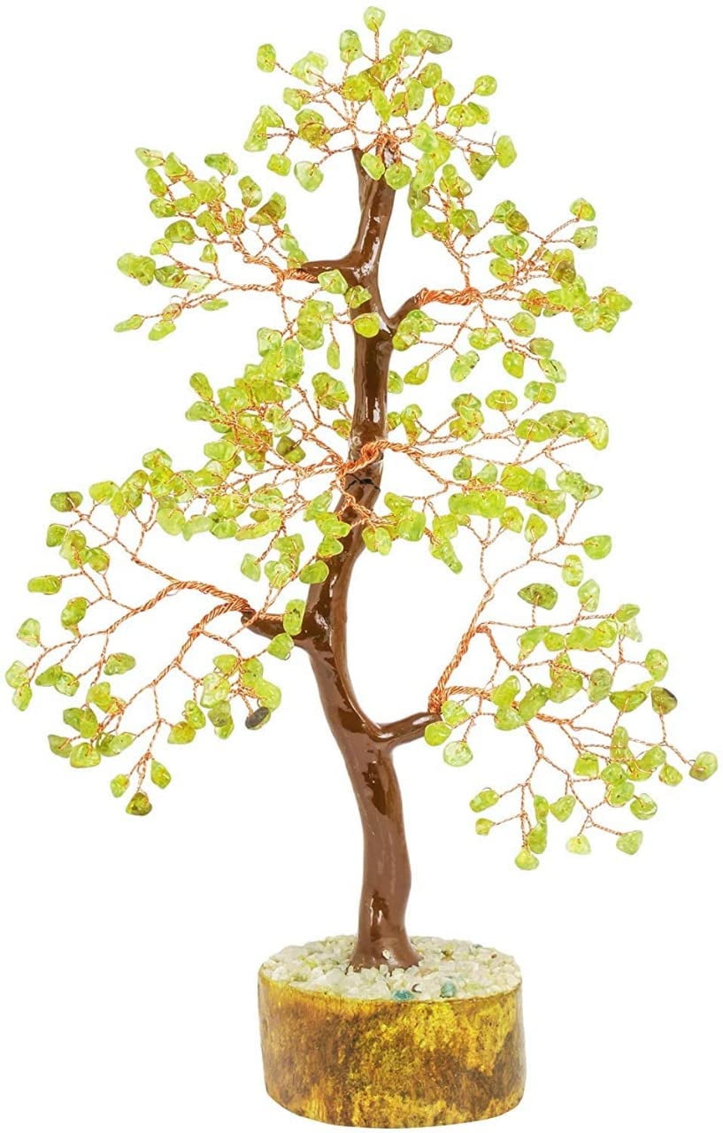 REBUY Peridot Crystal Stone Tree Chakra Stone Tree Gemstone Crystal ...