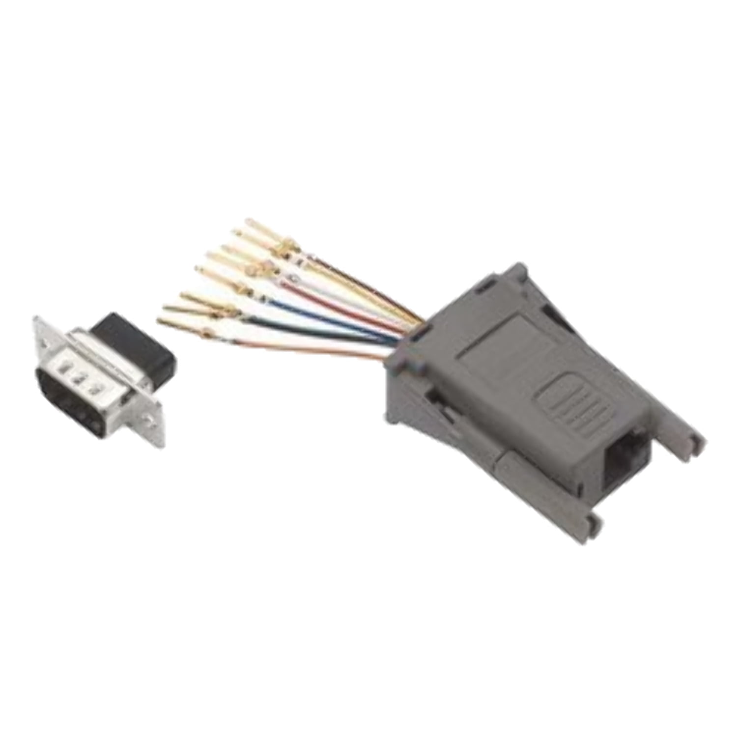 REC098M Modular Adapter, DB9 Male / RJ45 (8x8) Jack 50 Gold - Walmart.com