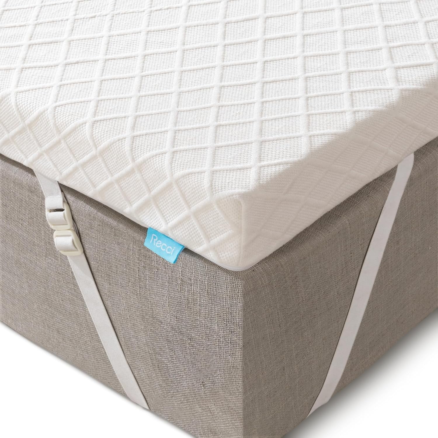RECCI 2 Inch Queen Mattress Topper, Memory Foam Pressure-Relieving for ...