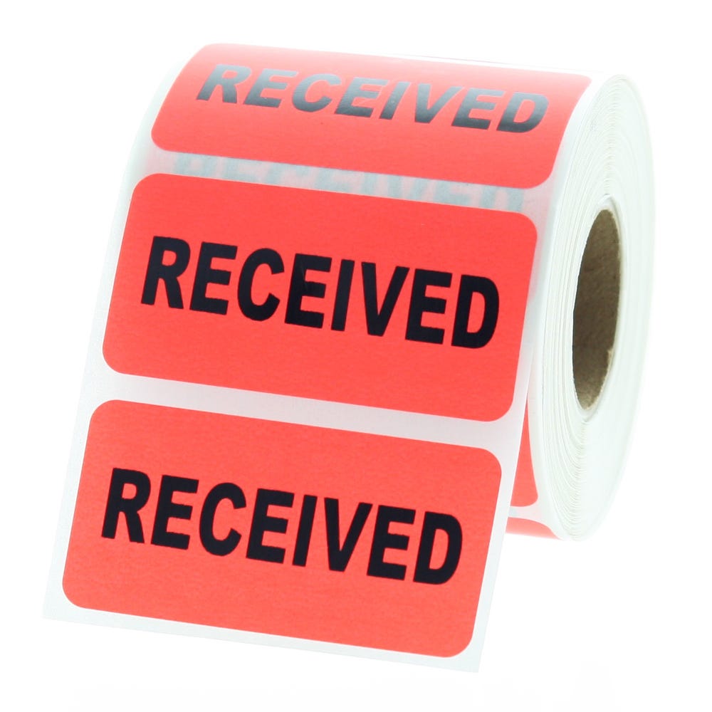 RECEIVED Inventory Labels 2" x 1" - Walmart.com