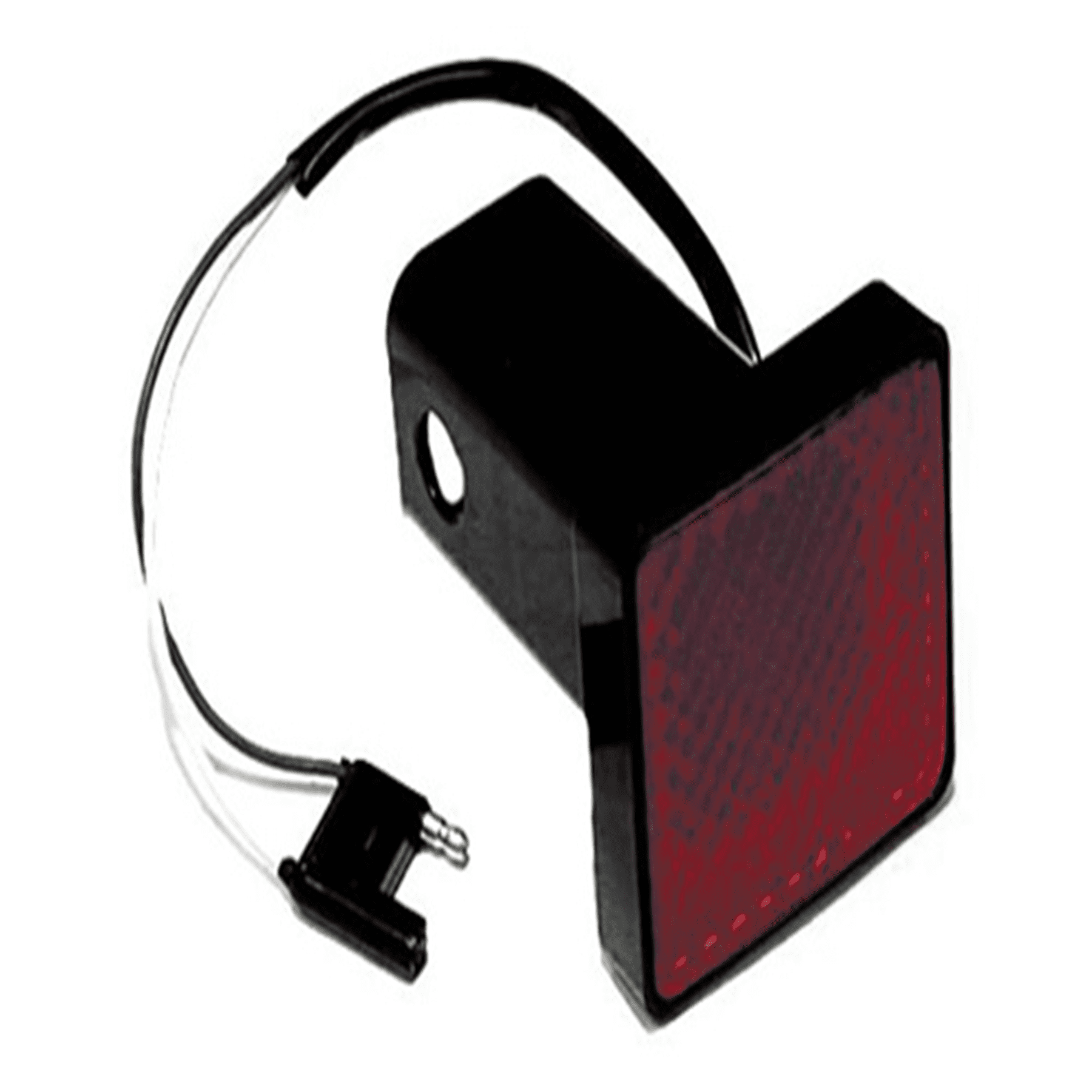 RECEIVER TUBE COVER, 2" SQ. BRAKE LIGHT W/4-FLAT PLUG UNBRANDE ...