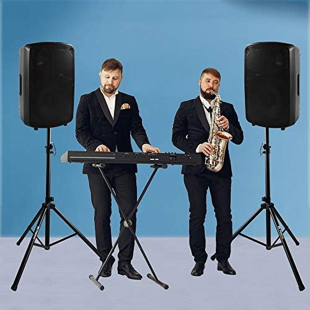RECK Professional PA DJ 2 Tripod Speaker Stands,4-6ft Adjustable Height ...