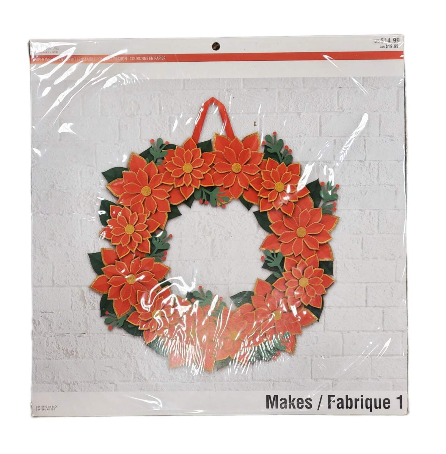 RECOLLECTIONS CHRISTMAS PAPER WREATH DECOR KIT - Walmart.com