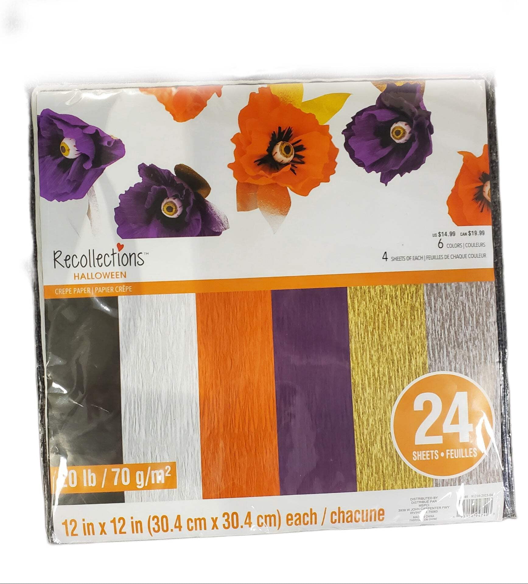 RECOLLECTIONS, CREPE PAPER KIT, HALLOWEEN 20 lb 12 X 12 IN - Walmart.com