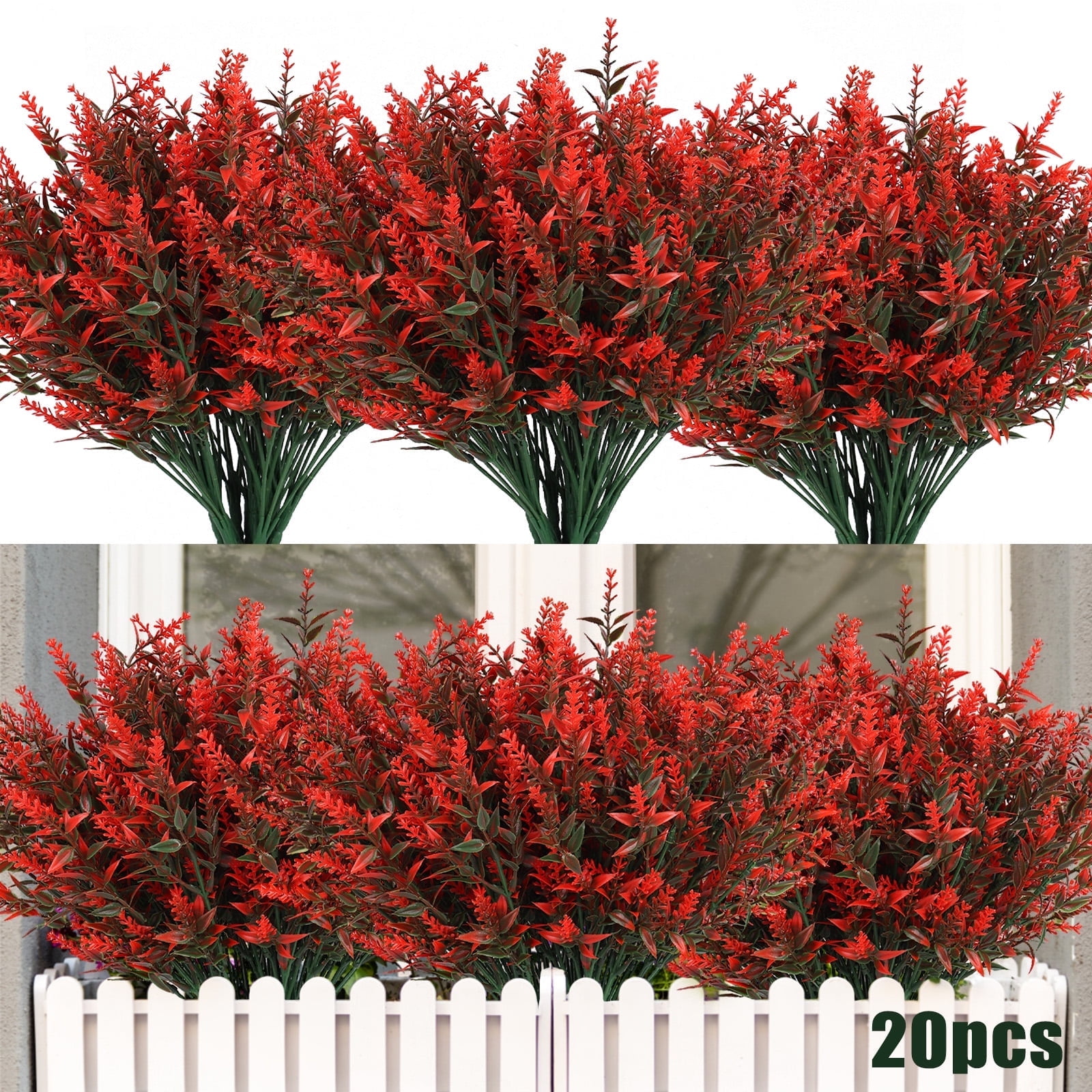 ECUTMS Artificial Fall Flowers 20 Bundles Faux Autumn Plants, Fake ...