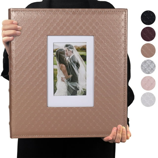 RECUTMS 4x6 Photo Album 600 Photos Large Capacity Black Inner Page ...