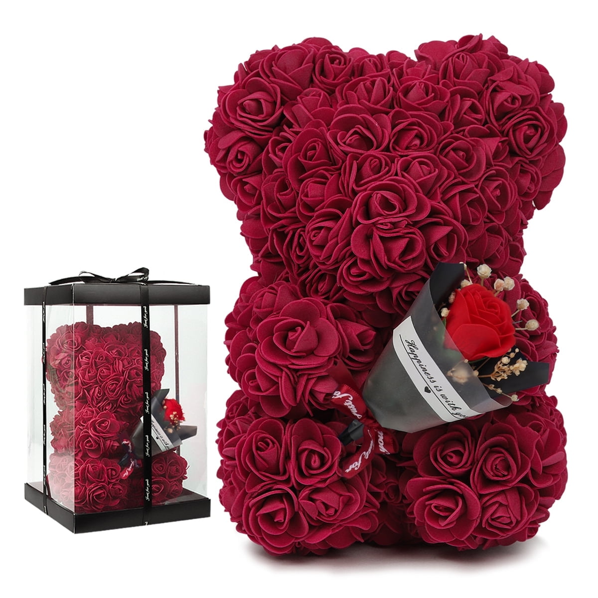 RECUTMS Artificial Rose Bear Valentines Day Gifts for Her,Mothers Day ...