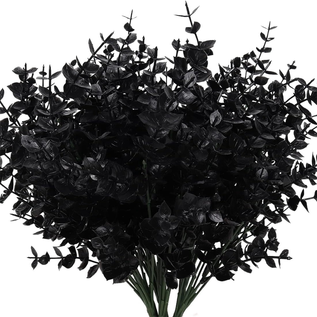 RECUTMS Black Artificial Flowers, Fake Outdoor UV Resistant Plants ...
