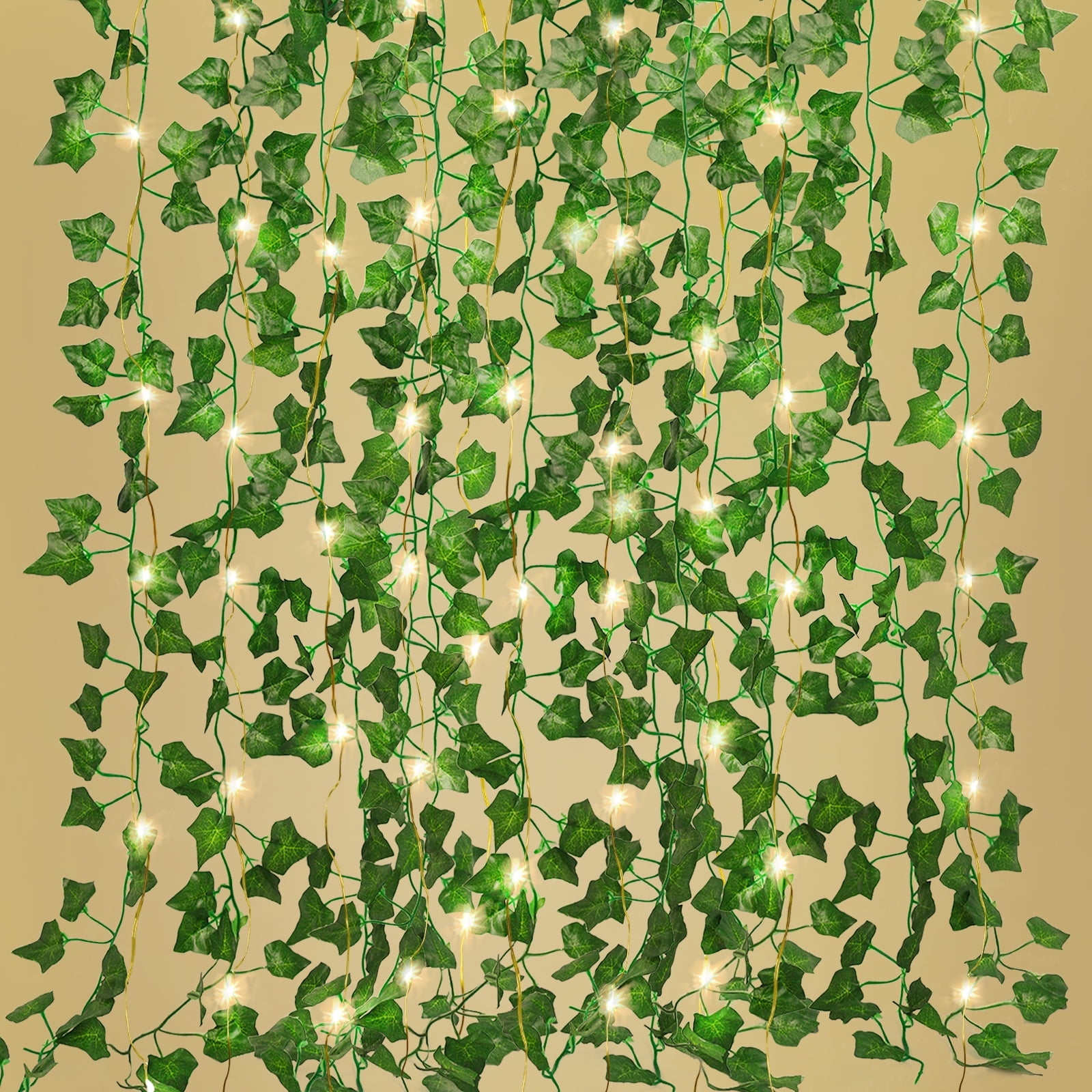 RECUTMS 12 Pack Artificial Ivy with 100 Led Light - 86ft Decorative ...