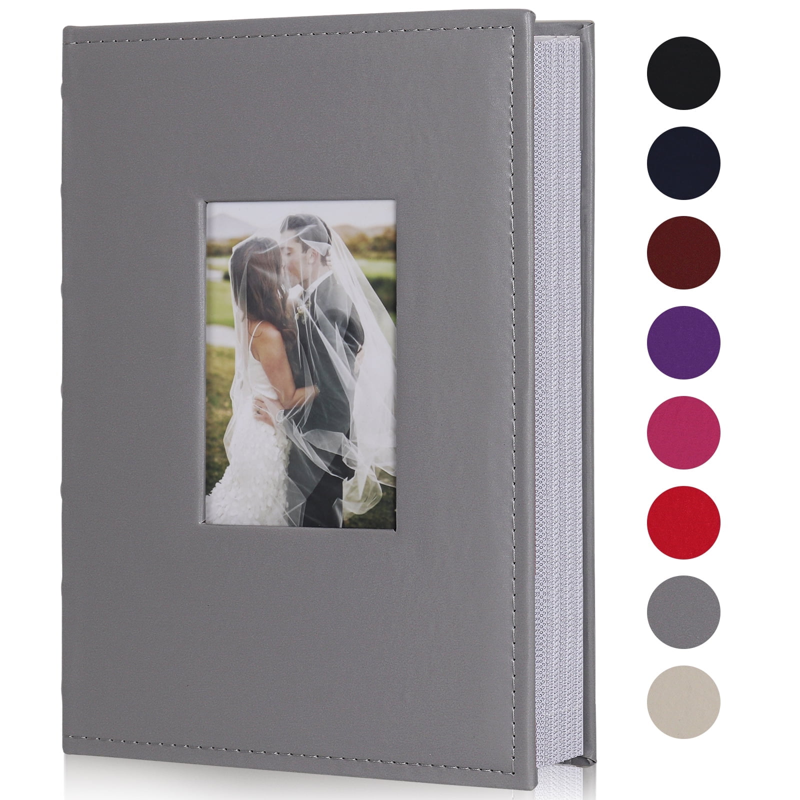 RECUTMS LOVE 300 Pockets 4x6 Photo Album Book, PU Leather Cover ...