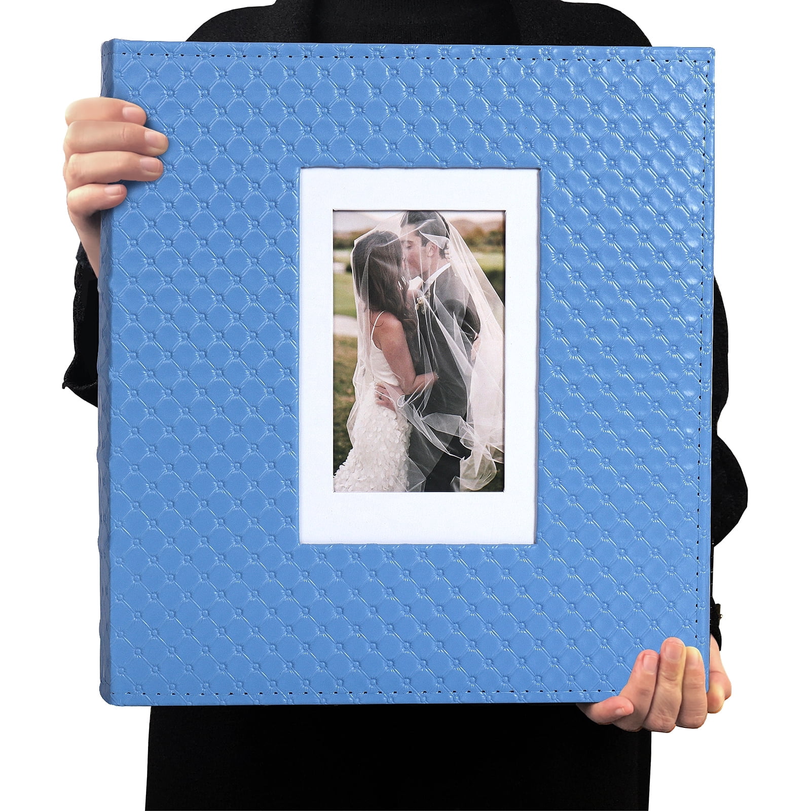 RECUTMS Photo Album 4x6 600 Photos Black Inner Page Button Grain ...