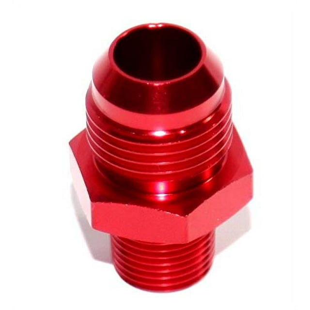 RED 10AN AN-10 to 3/8" NPT Male Thread Straight Aluminum Fitting ...