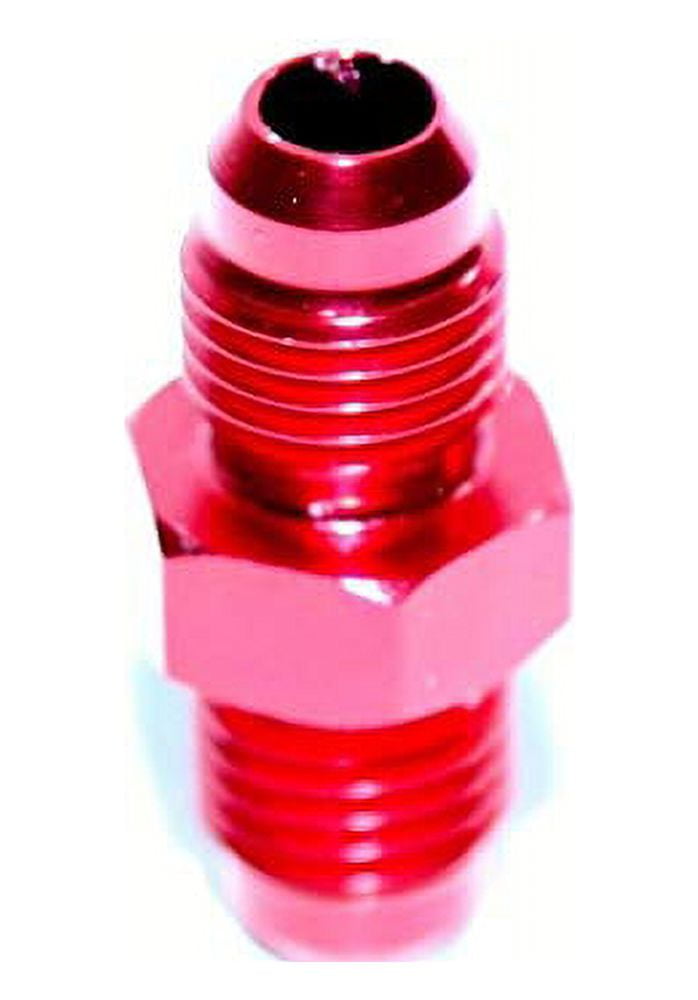 RED 4AN AN-4 Male Thread Straight Aluminum Anodized Fitting Adapter ...