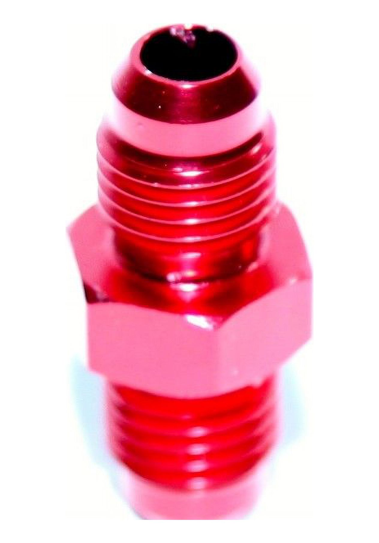 RED 4AN AN-4 Male Thread Straight Aluminum Anodized Fitting Adapter ...
