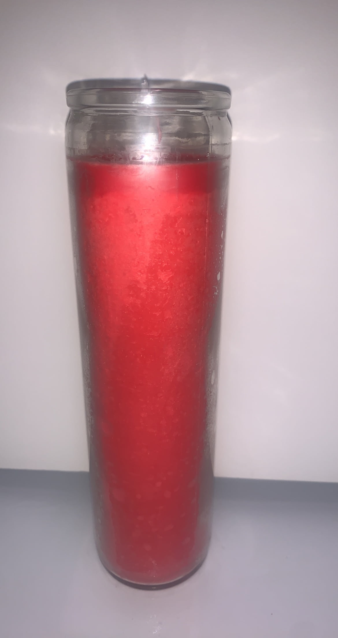 RED CANDLE| SOLID COLOR PRAYER CANDLES| 8" TALL GLASS CANDLES| FOR ...