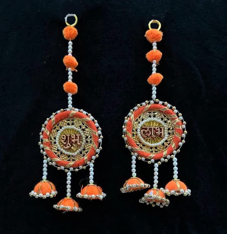 RED CRUSH Shubh Labh Door Hanging Toran Side Door Toran for Main Door ...