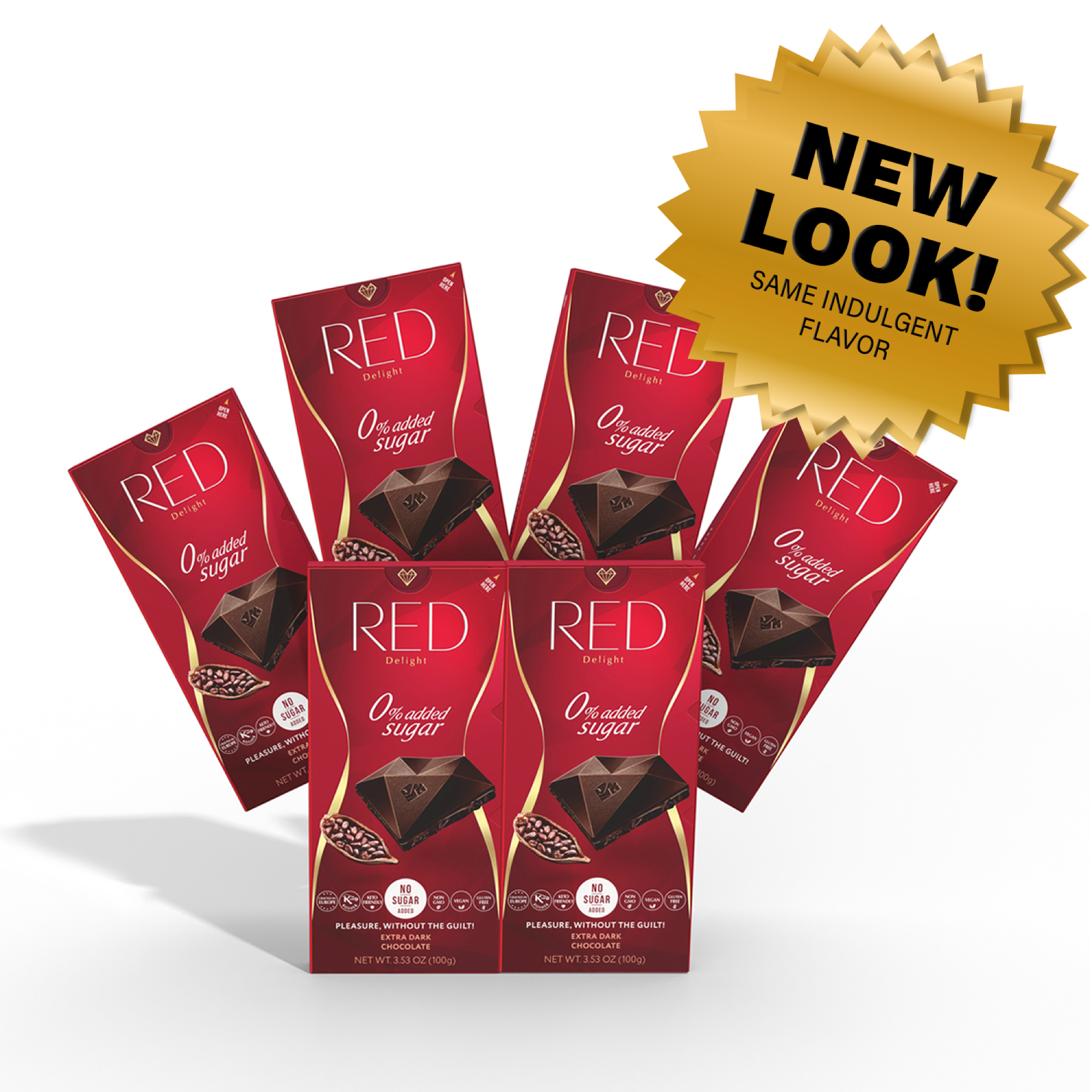 RED Chocolate 60% Extra Dark Chocolate - Piece Count: 6 Pack - Size: 3 ...