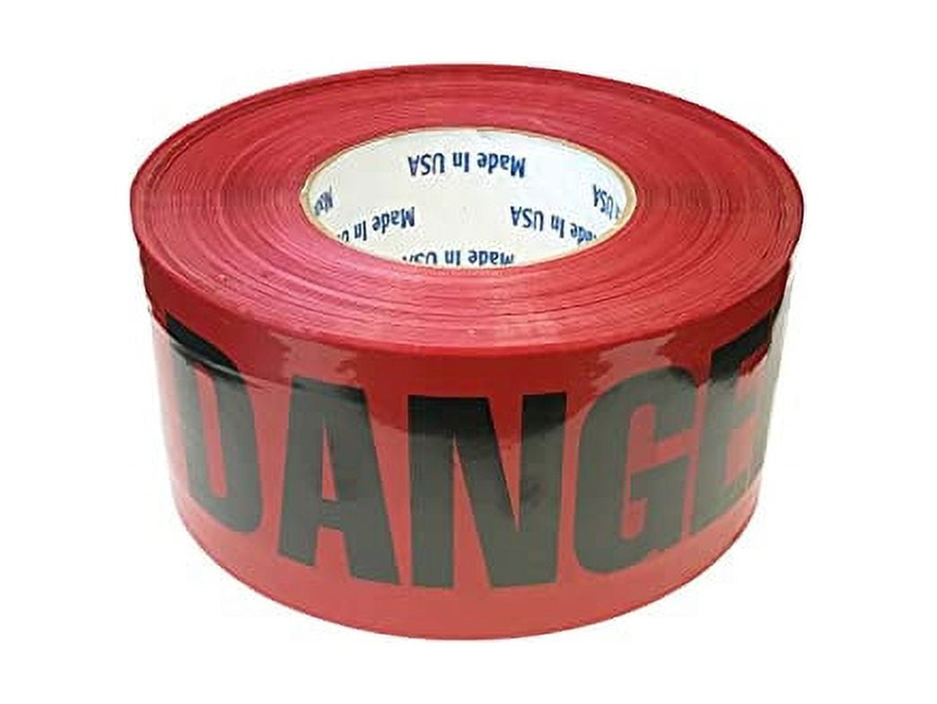 RED â€œDANGERâ€ CONSTRUCTION RIBBON BARRICADE TAPE (1000â€™ FEET ...